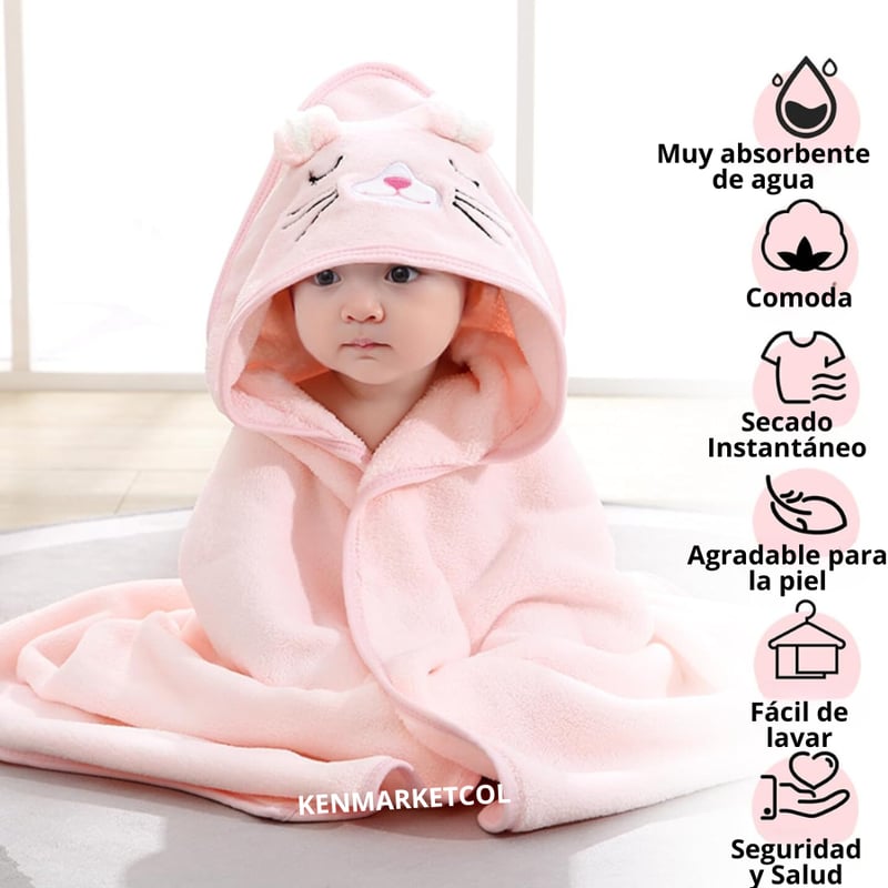 Toalla para Bebe Niños Suave Con Capota Multiusos GENERICO | falabella.com