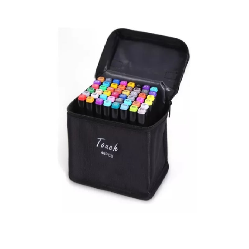 Kit marcadores x 48 dibujo colores doble punta GENERICO | falabella.com