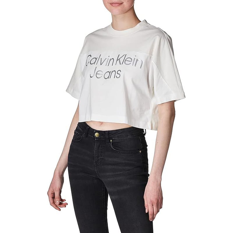 Camiseta Croppet Con Logo Para Mujer Calvin Klein CALVIN KLEIN ...