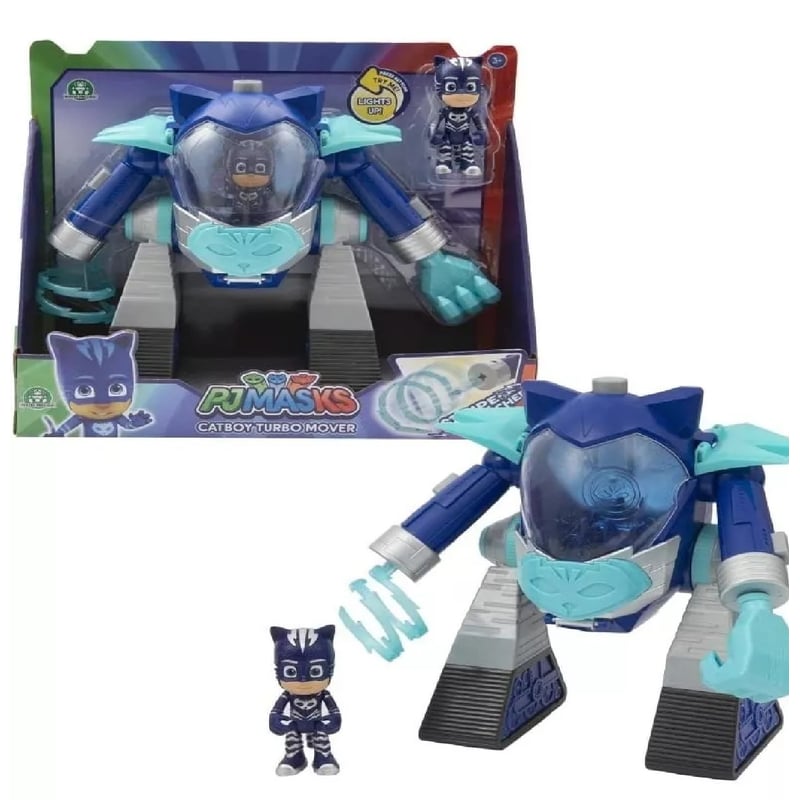 Pj Mask Heroes En Pijama Vehículo Turbo Mover Cat Boy Luces PJ MASKS ...