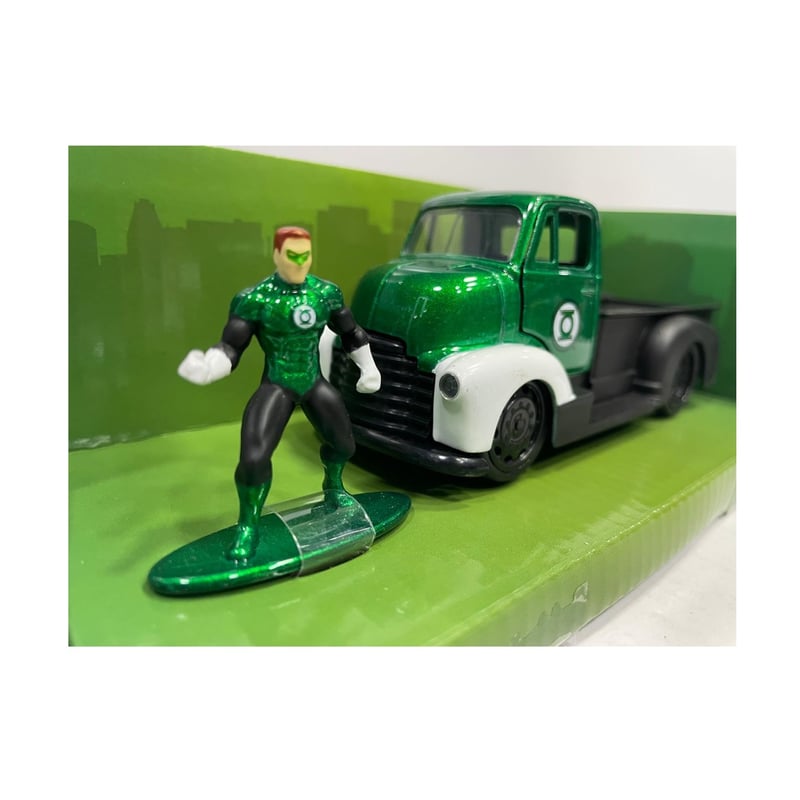 CARRO LINTERNA VERDE & 1952 CHEVROLET COE PICKUP Escala 1/32 JADA TOYS ...
