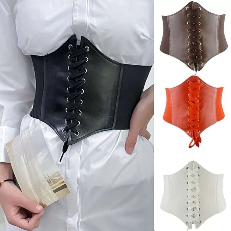 Corset Corsé Cinturón Cinturilla Elástico Tipo Cuero GENERICO ...