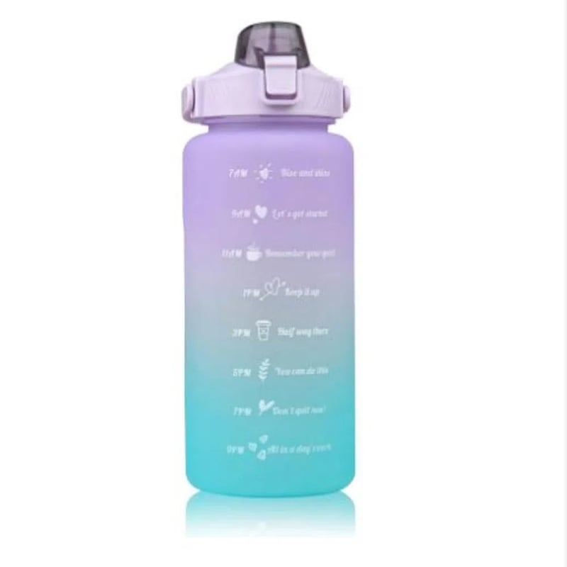 Termo Botella 2L Frases Motivacionales Morado-Azul Deportiva GENERICO ...
