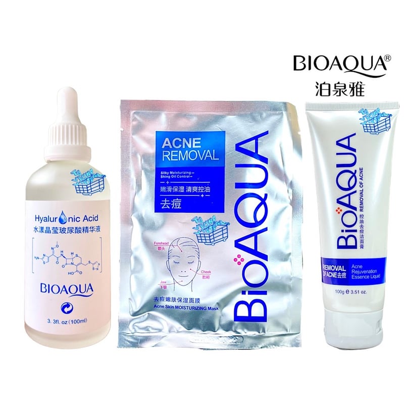 Kit x 3 anti acne y acido hialuronico Bioaqua BIOAQUA | falabella.com