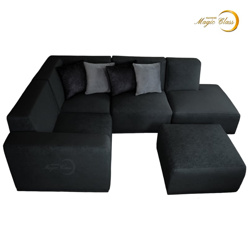 SALA MODERNA HERA MICROFIBRA NEGRO MAGIC CLASS | falabella.com