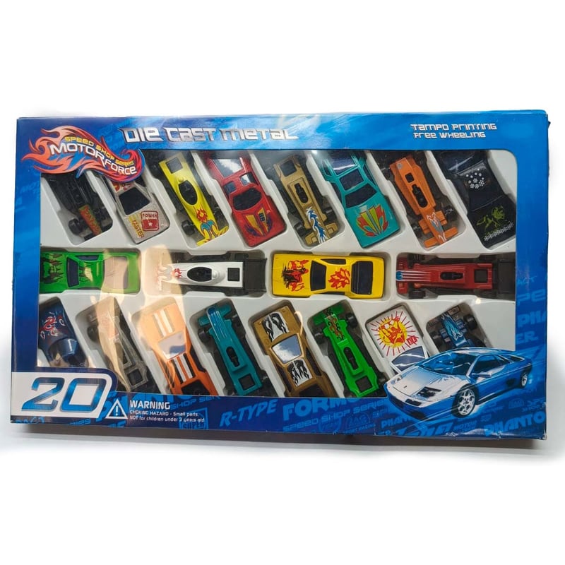MOTOR FORCE / SET DE CARROS METALICOS X 20 GENERICO | falabella.com