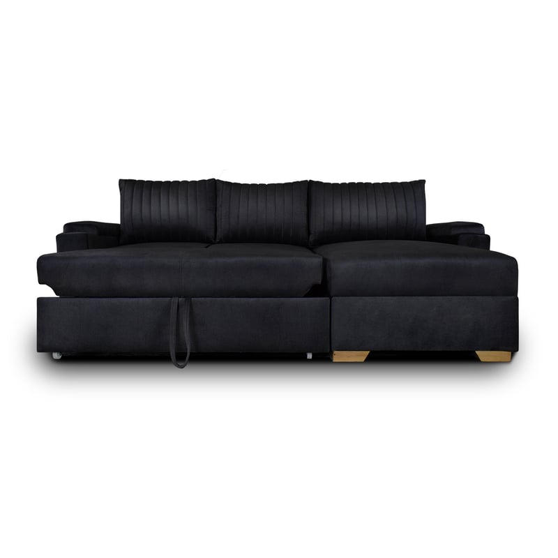 SALA MODERNA YOKO ECOCUERO NEGRO MAGIC CLASS | falabella.com