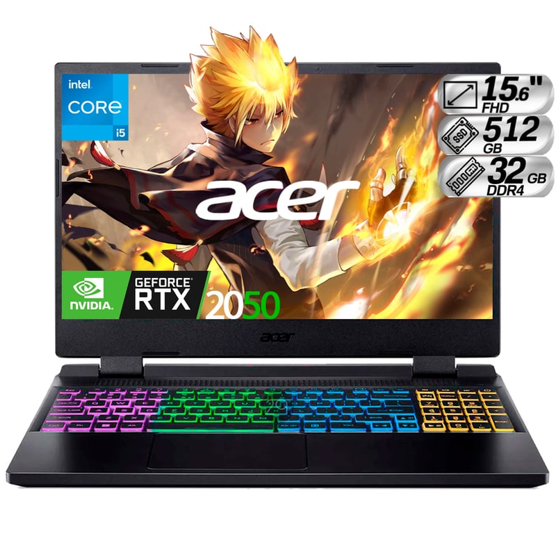 Computador Portatil Acer Nitro Intel Core I5 Mem 32gb Ssd 512gb Rxt ...