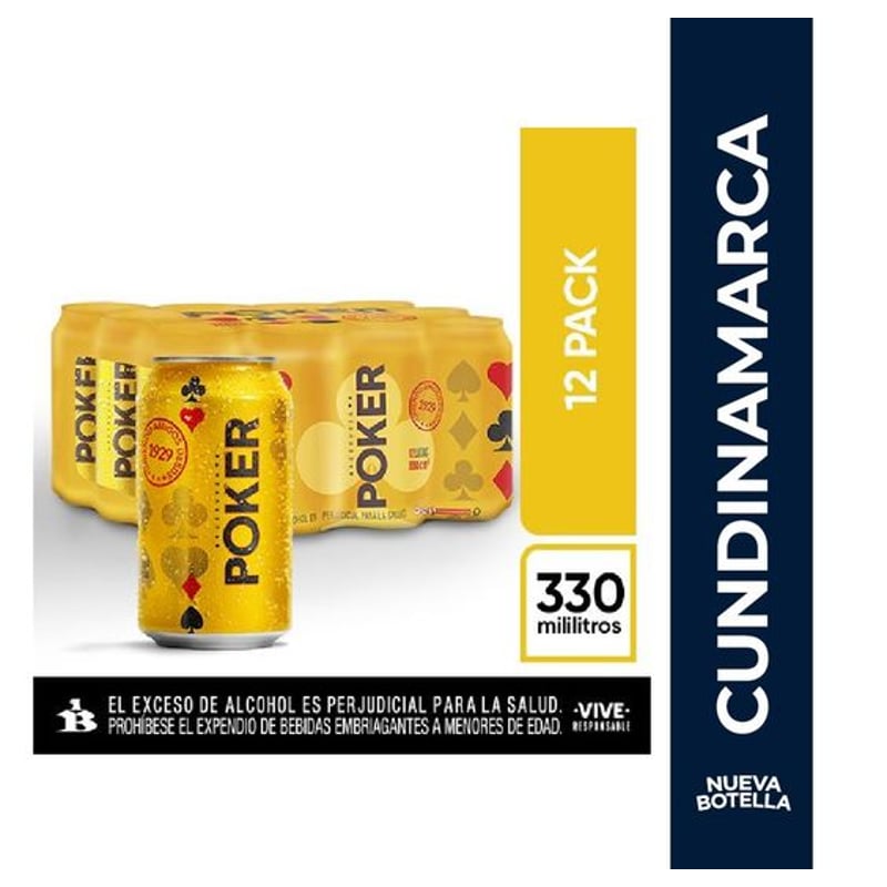 Pack X12 Cerveza Poker Lata 330 Ml POKER | falabella.com