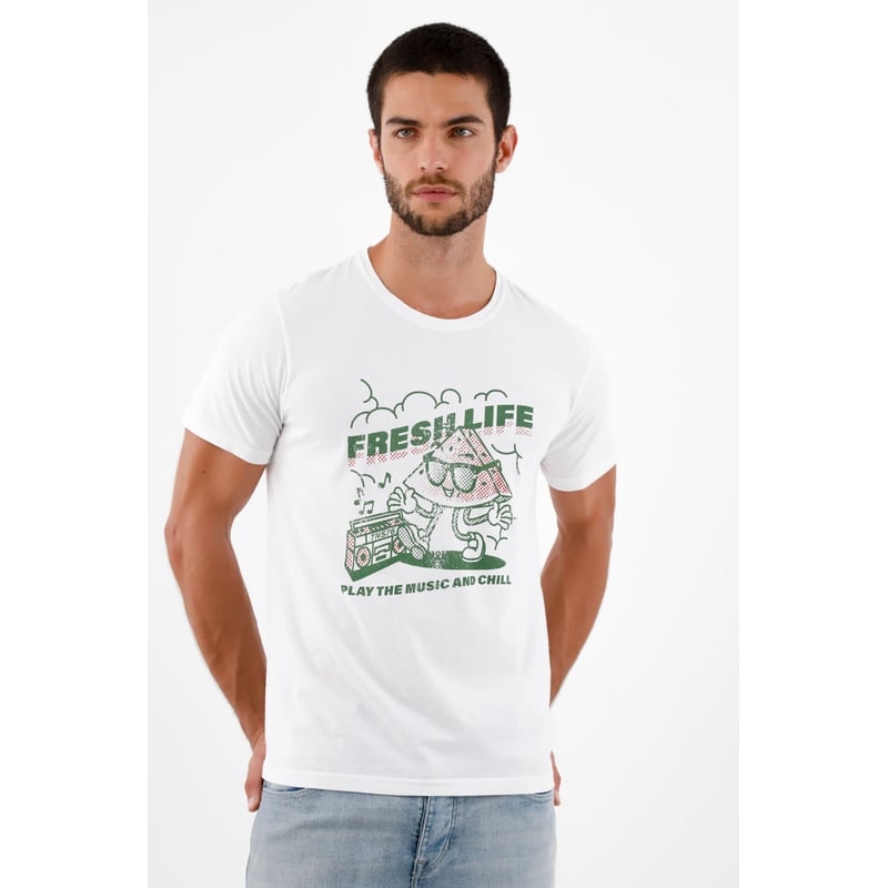 Camiseta blanca estampada para hombre TENNIS | falabella.com