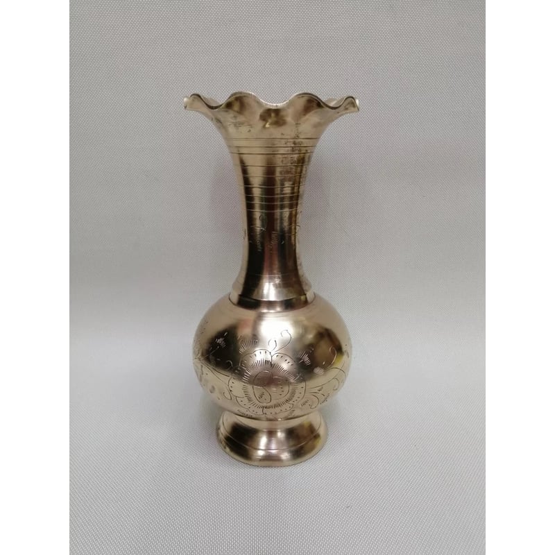 Florero Hindu Ántiguo En Bronce Tallado De Flores GENERICO | falabella.com