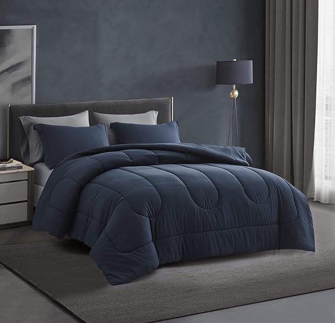 Plumón Edredon Azul Marino King Size 5 piezas GENERICO | falabella.com