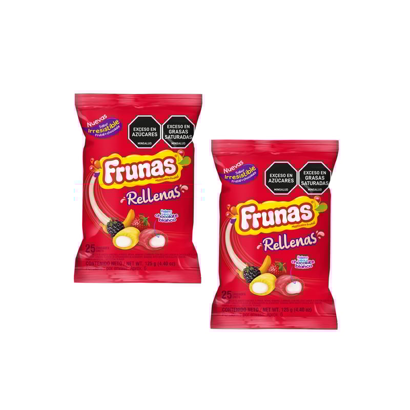 Dulces Masticables Frunas Rellenas Sabor A Fruta 2 X25u ALDOR | falabella.com