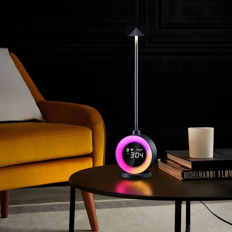 Reloj Despertador Con Lampara Nocturna Y Luz Calida GENERICO ...