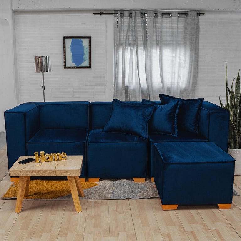 Sala Modular Burgos Azul 5PTOS ARMONIA HOME | falabella.com