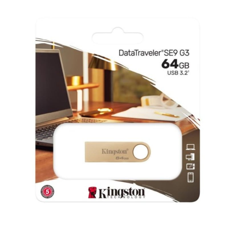 Memoria USB 64 GB Kingstong SE9 G3 METALICA DORADA KINGSTON | falabella.com