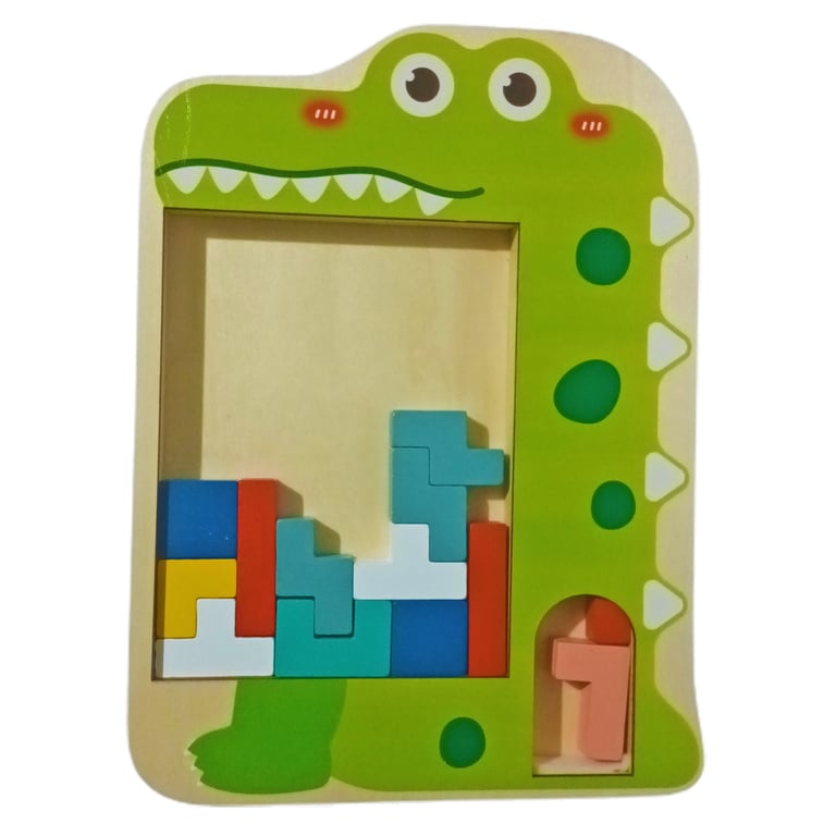 Juego De Figuras Para Tetris Didactico Juego De Mesa Madera GENERICO ...