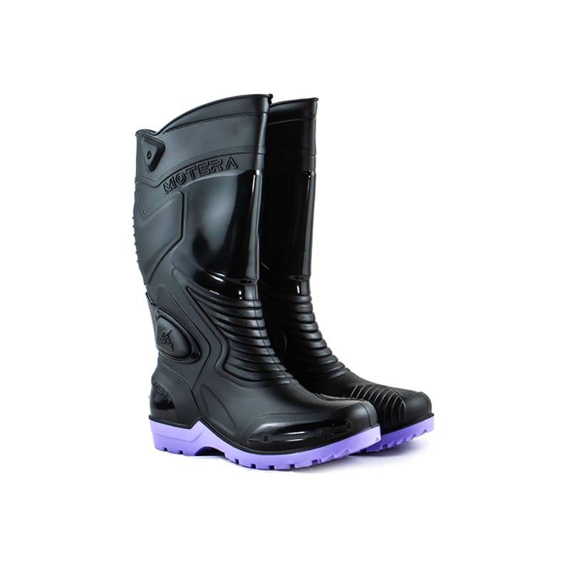 BOTA MOTERA MORADO NEGRO GENERICO | falabella.com
