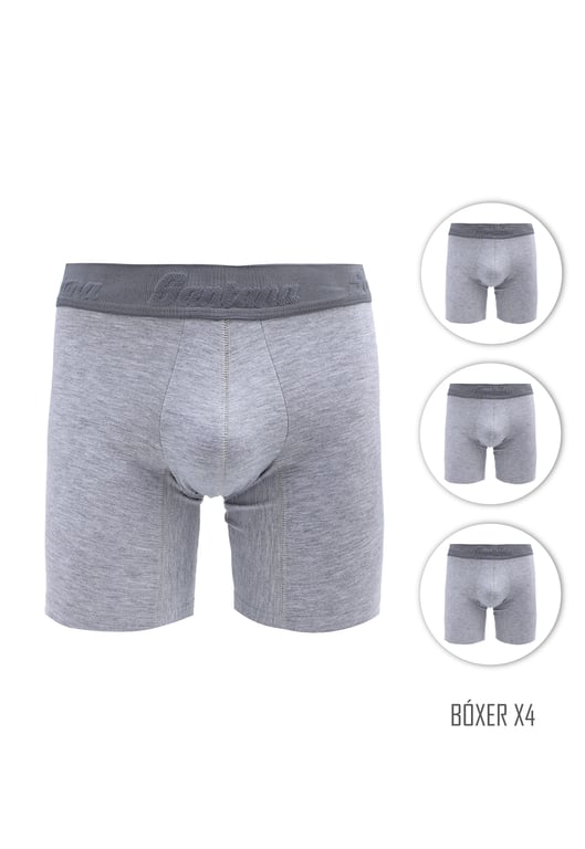 Combo X4 Bóxer Largo Niño Santana Gris Claro SANTANA | falabella.com