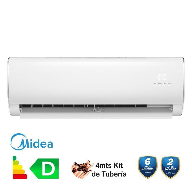 Aire acondicionado Midea Minsplit silk inverter 12000 BTU 110V MIDEA | falabella.com