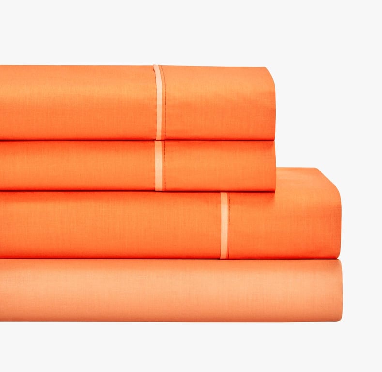 Sabanas Doble 30cm - 144 hilos - Polialgodón Naranja GENERICO ...