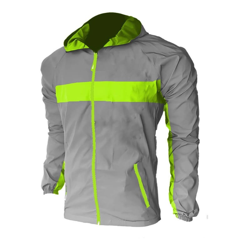 Chaqueta Reflectiva Rompevientos con Bolsillos Grandes GENERICO ...