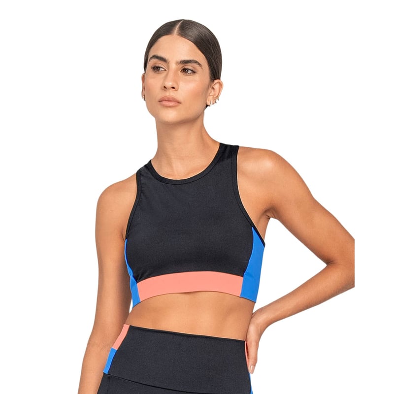 Leonisa Top deportivo de buen ajuste con espalda en tul LEONISA ...