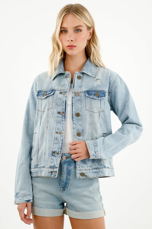 Chaqueta azul para mujer TENNIS | falabella.com