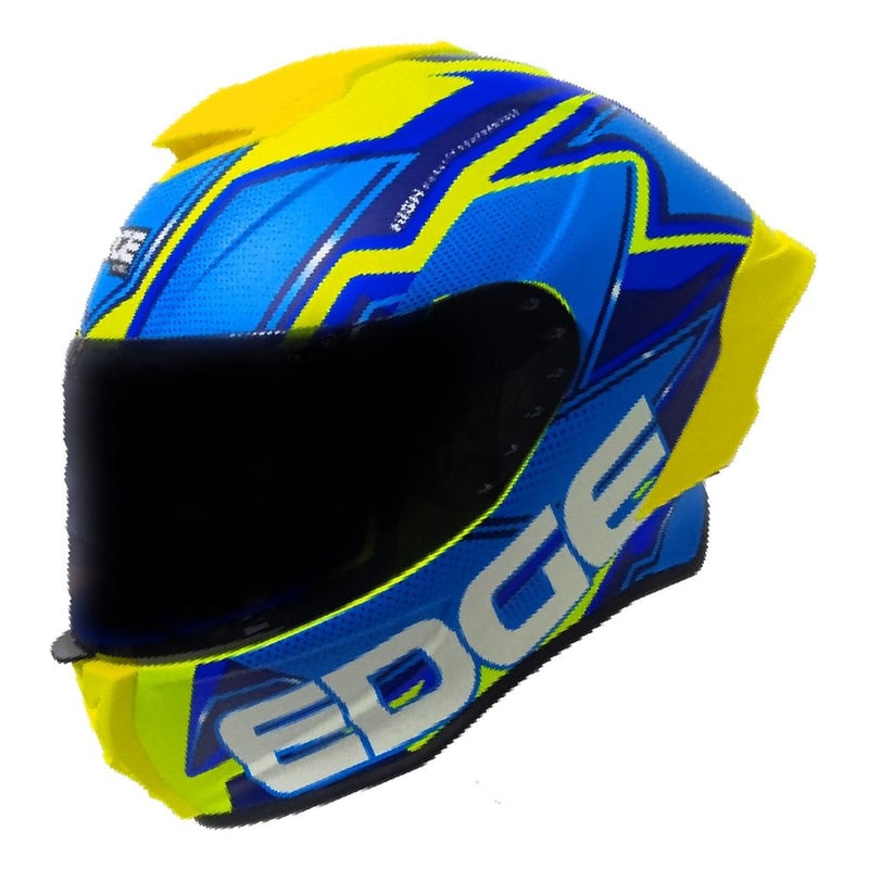 Casco Edge Integral Shanghai Quartz Amarillo / Azul DOT I ECE ...
