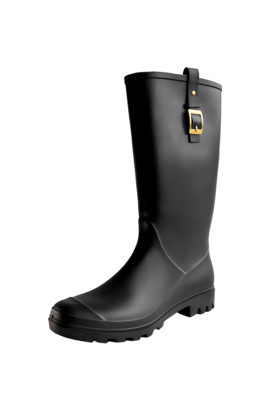 Botas Lluvia Altas Impermeable Golden Hills - Negro Matte BOTTPLIE ...