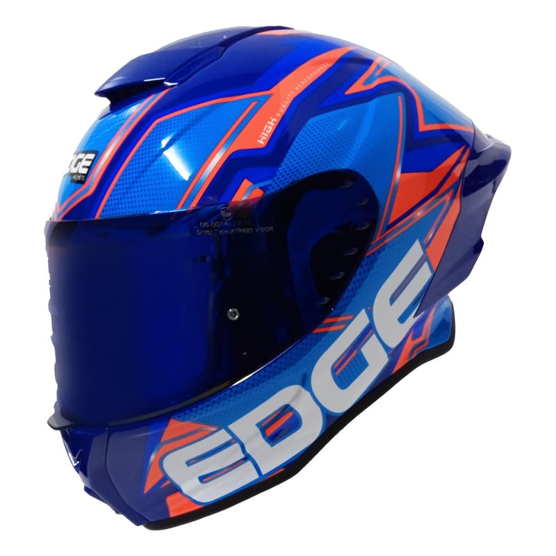 Casco Edge Integral Shanghai Quartz Rojo / Azul Certificado DOT - ECE - Azul - L EDGE HELMETS ...