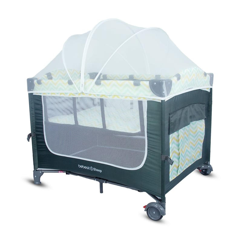 Cuna corral colecho bebesit azul toldillo sengundo nivel MY NEW BABY ...