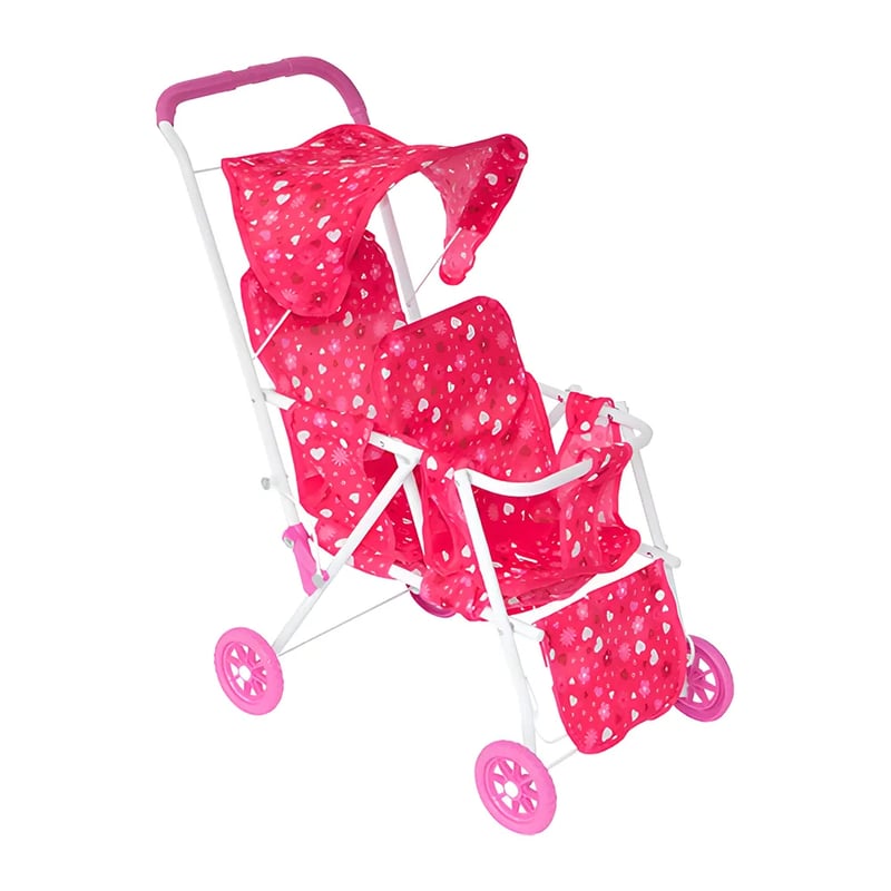 Juguete Coche Doble De Muñeca Plegable Rosado Para Niñas JUGANDO Y ...