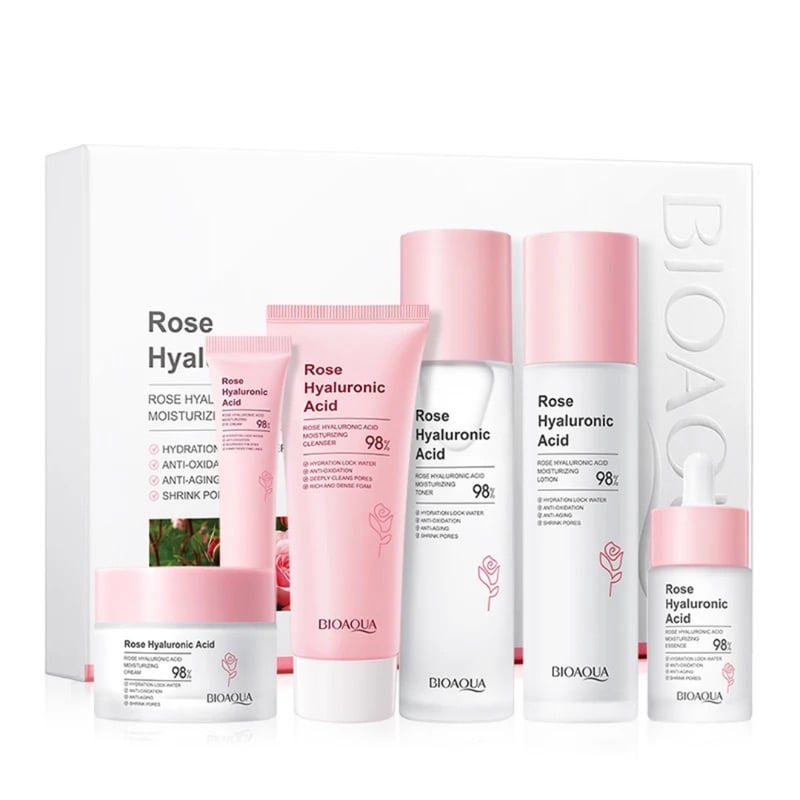 Kit Facial Rosas Acido Hialuronico Rose Bioaqua X 6 BIOAQUA | falabella.com