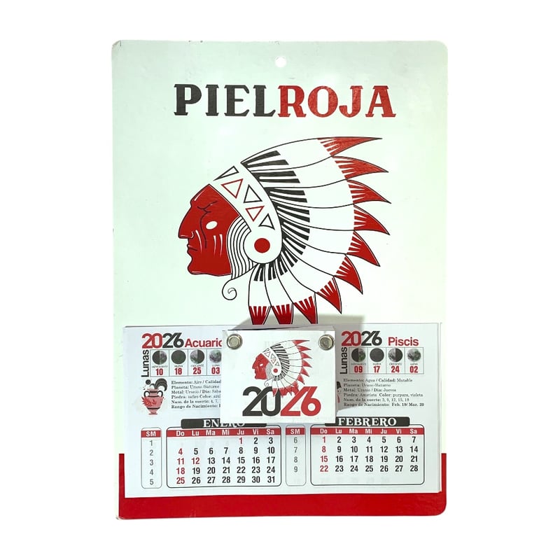 Calendario Almanaque Clásico Piel Roja 2025 GENERICO | falabella.com