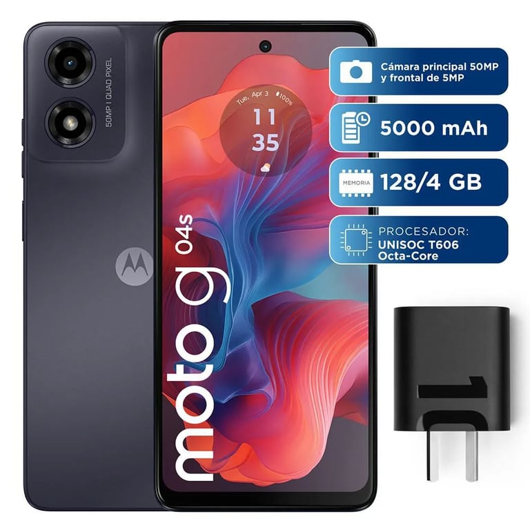 Celular MOTOROLA G04s 128GB 4GB Ram Negro MOTOROLA | falabella.com