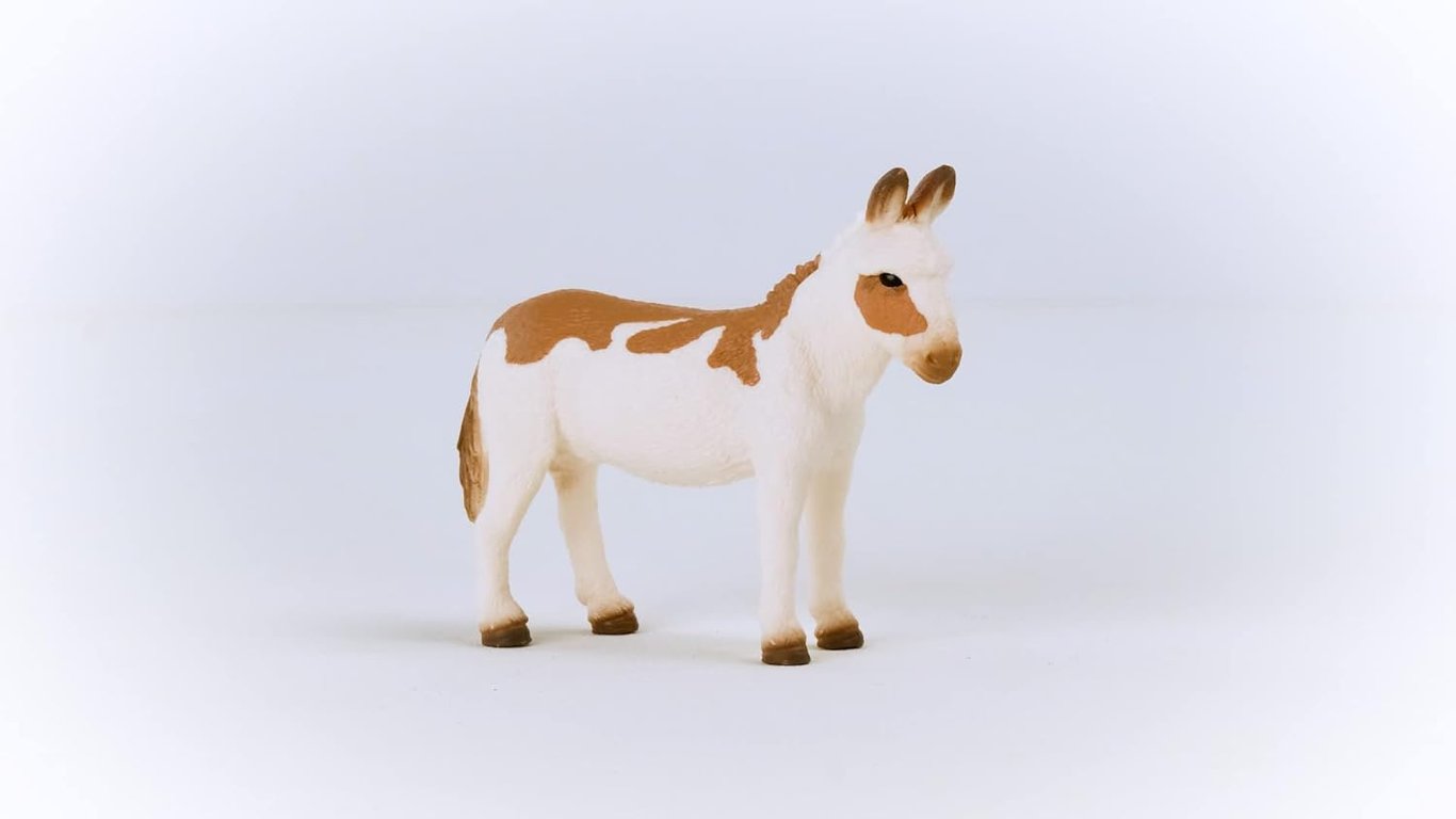 Figura Burro Americano Pinto Pintada A Mano Schleich JUGANDO Y EDUCANDO ...