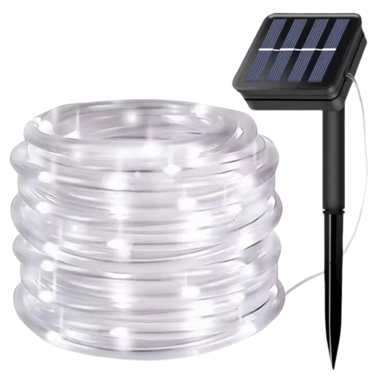 Luces Panel Solar Manguera 10 Metros Luces Navideñas 100 Led Blanca ...