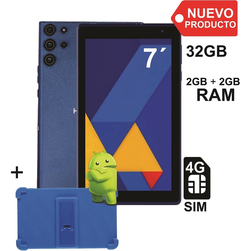 Tablet 7 Pulgadas Sim Card 2GB RAM 32GB Android 13 Azul KRONO ...