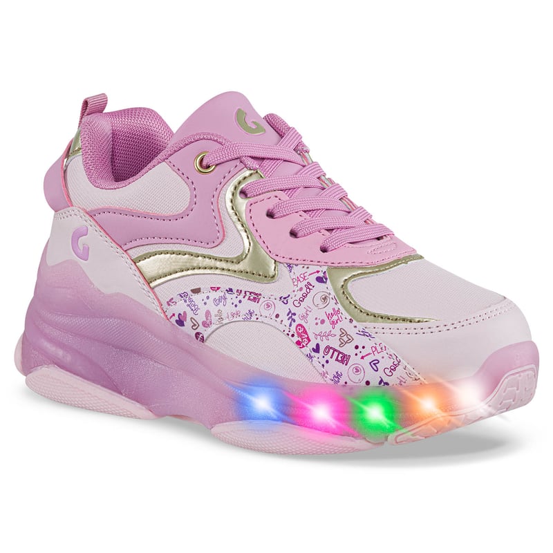 Tenis Patines Luces Lafta Rosa para Niña Los Gomosos LOS GOMOSOS ...