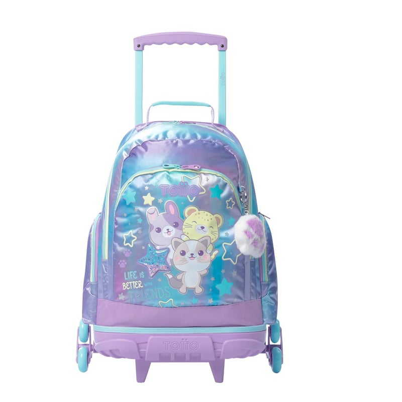Morral con 3 ruedas Niña Bomper Friends Grande Morado TOTTO | falabella.com