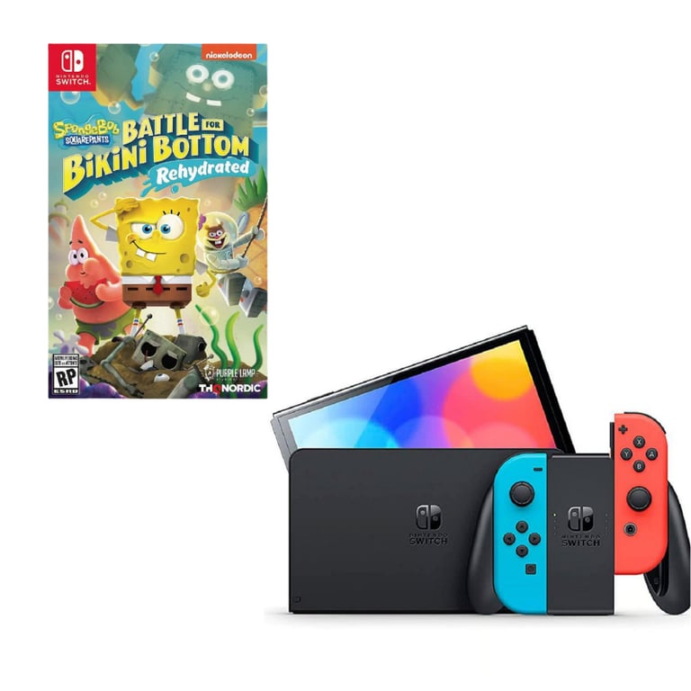Nintendo Switch Oled Neon Con Juego Bob Esponja NINTENDO | falabella.com