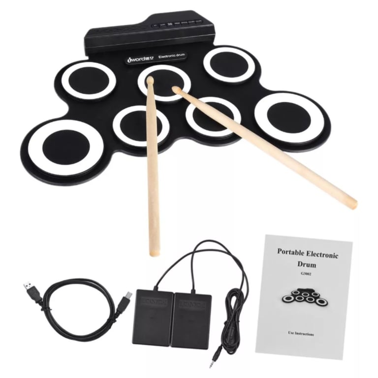 Set De Percusión Portátil Batería Digital Electrónica ONE PIXEL ...