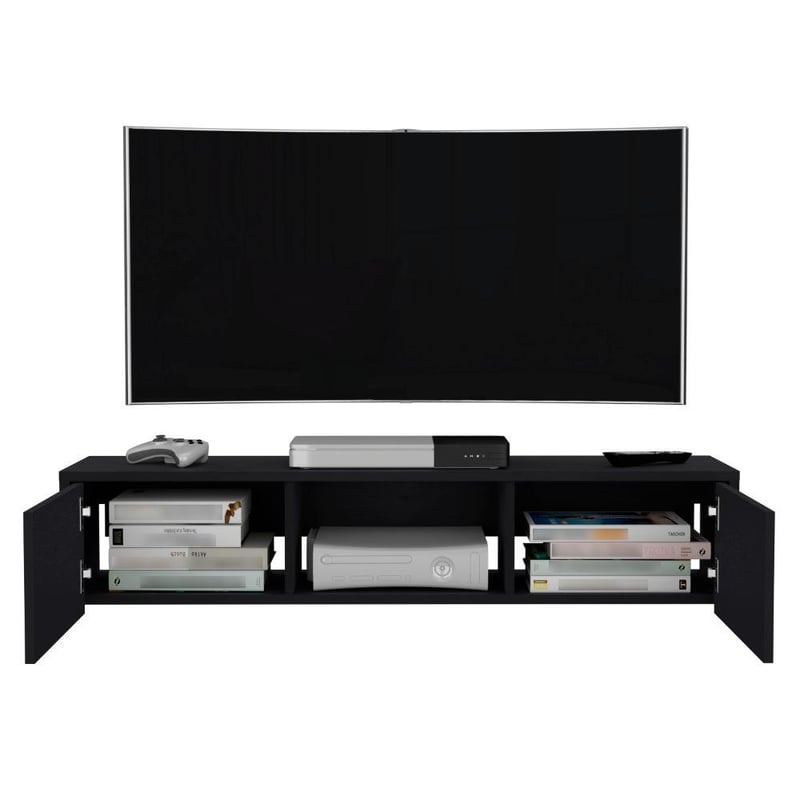 Mesa Para Tv Flotante Gleid Wengue con Dos Puertas Abatibles RTA DESIGN | falabella.com