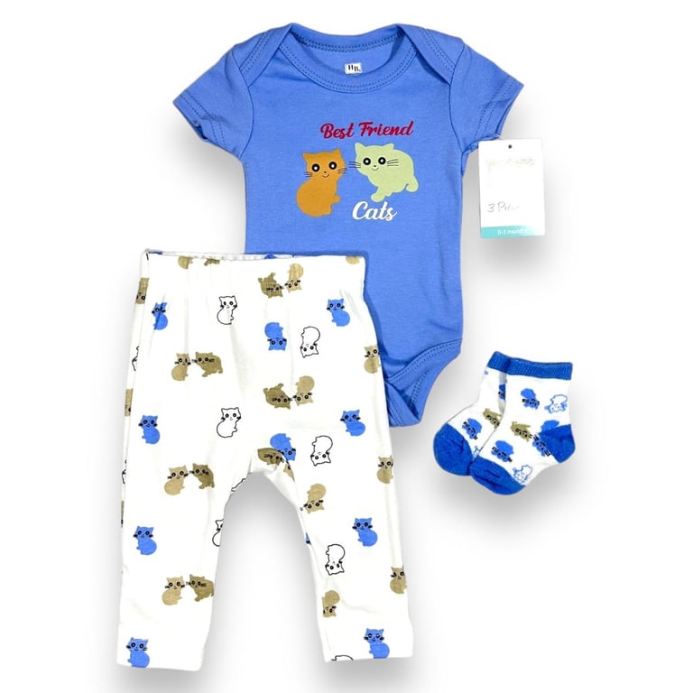 Conjunto 3 Pcs Ropa Para Bebe Niño Hudson baby 100% Algodon HUDSON ...