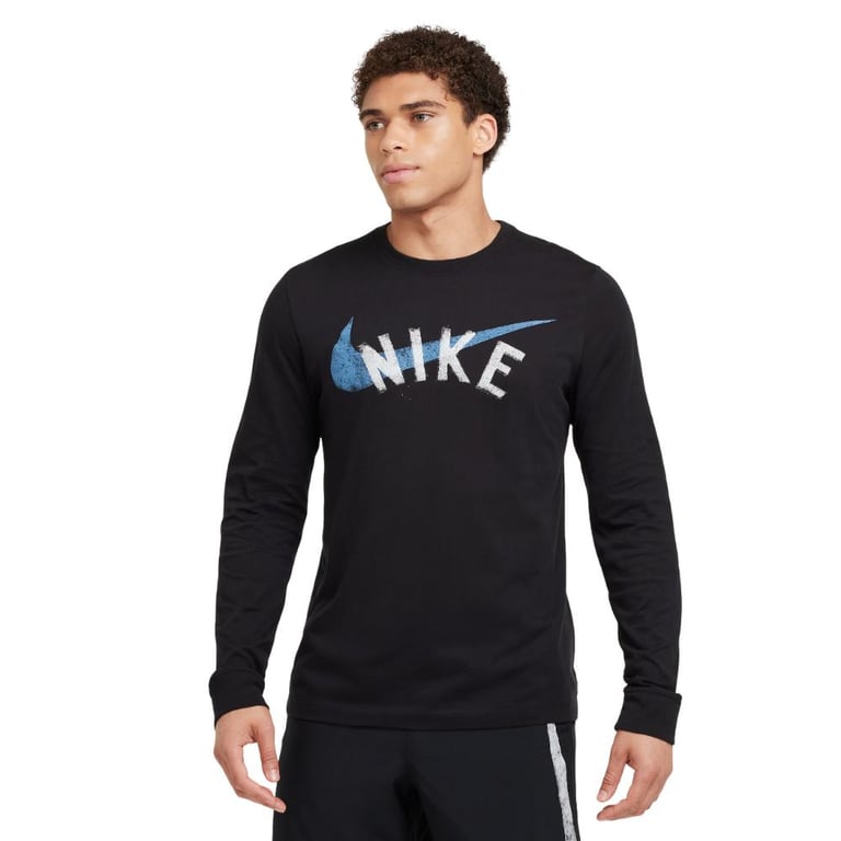 Sueter Nike Dri Fit Tee Ls Swoosh-Negro NIKE | falabella.com