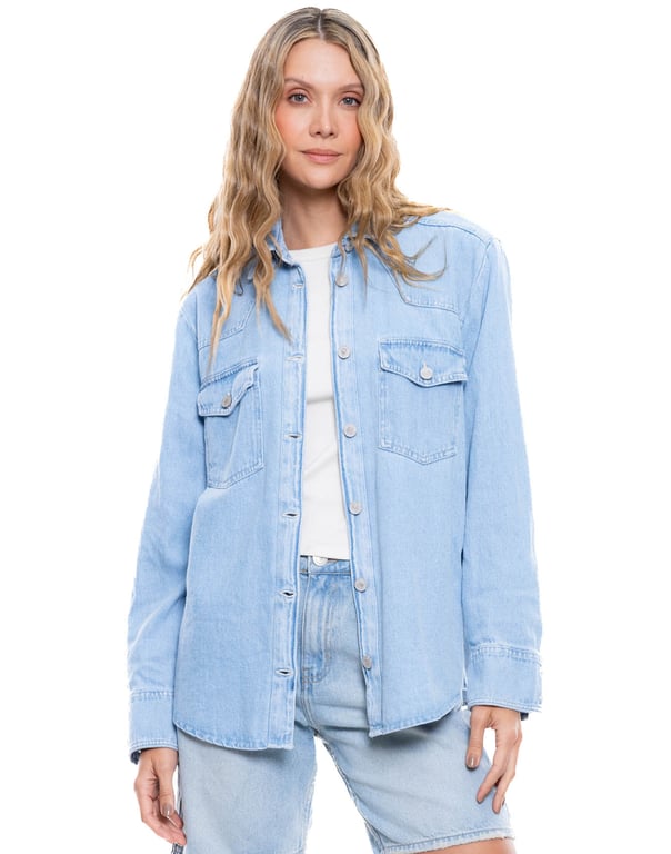 Camisa Manga Larga En Chambray COLOR BLUE | falabella.com
