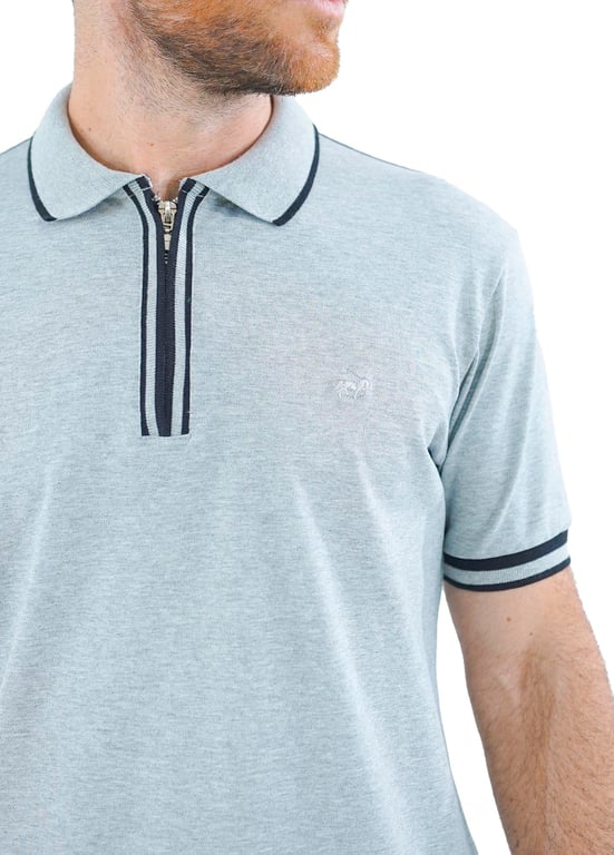 Camiseta tipo polo para hombre con cierre Laguna Blue LAGUNA BLUE ...
