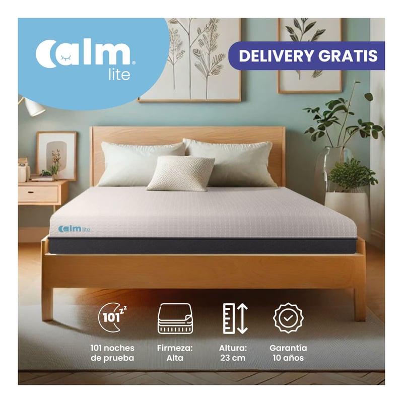 Colchón Calm Lite Queen Ortopédico con Memory Foam CALM | falabella.com