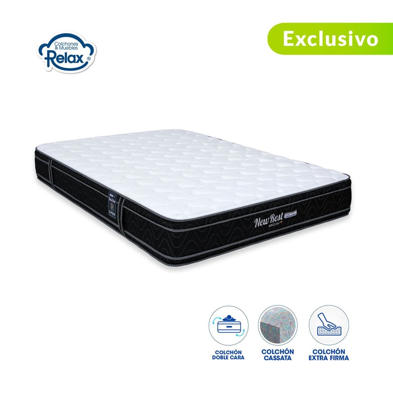 Colchón Doble Firme Doble Pillow Espumado New Rest 140 x 190 cm ...